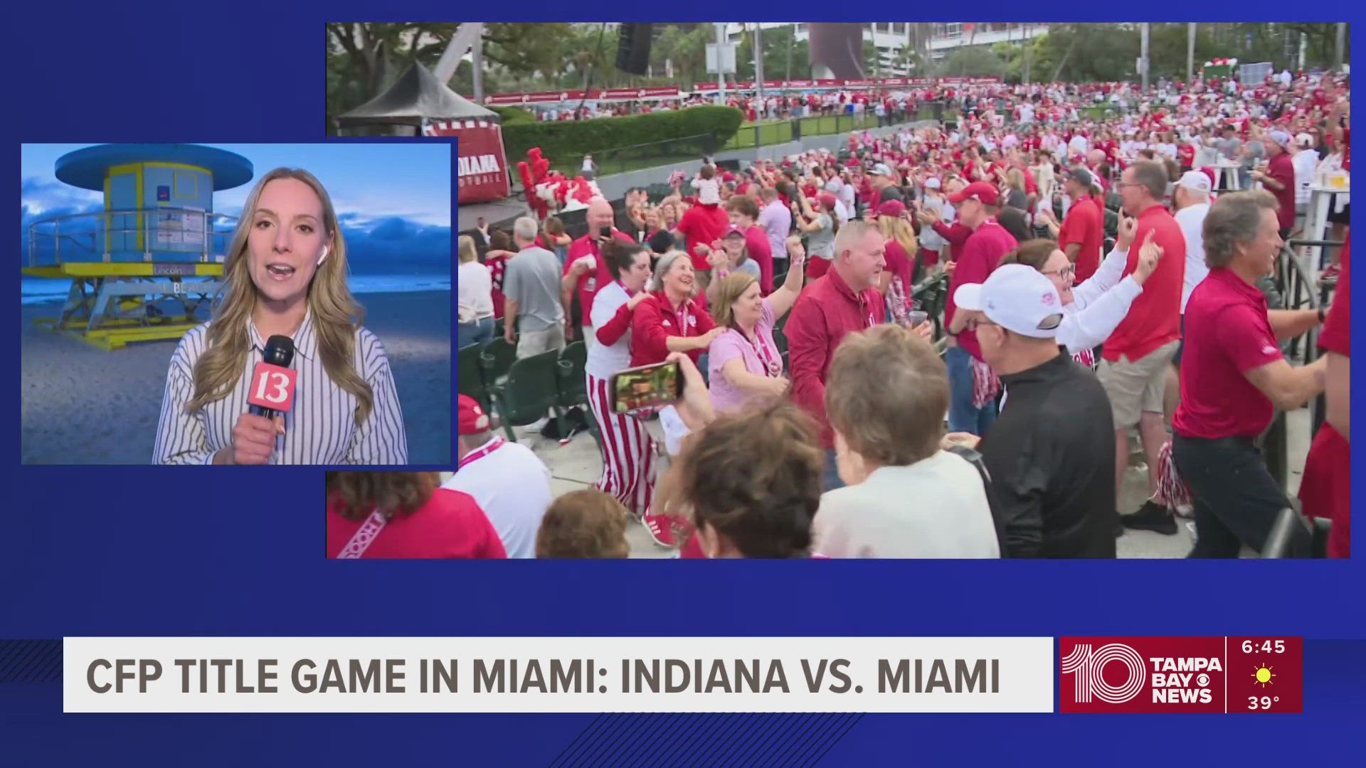 Indiana fans get ready for the national championship down in Miami ...