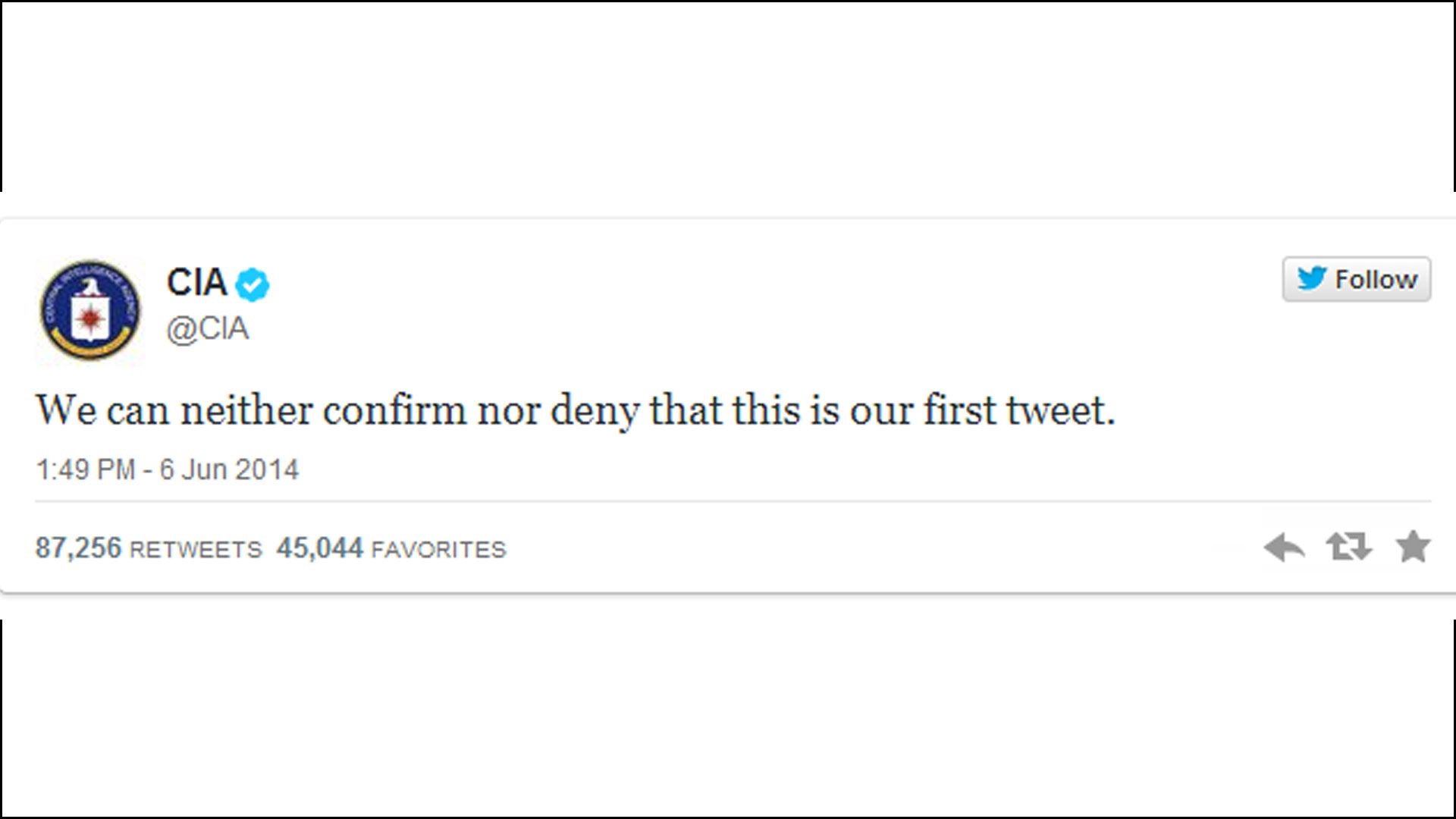 CIA blows up Twitter with first tweet | wtsp.com