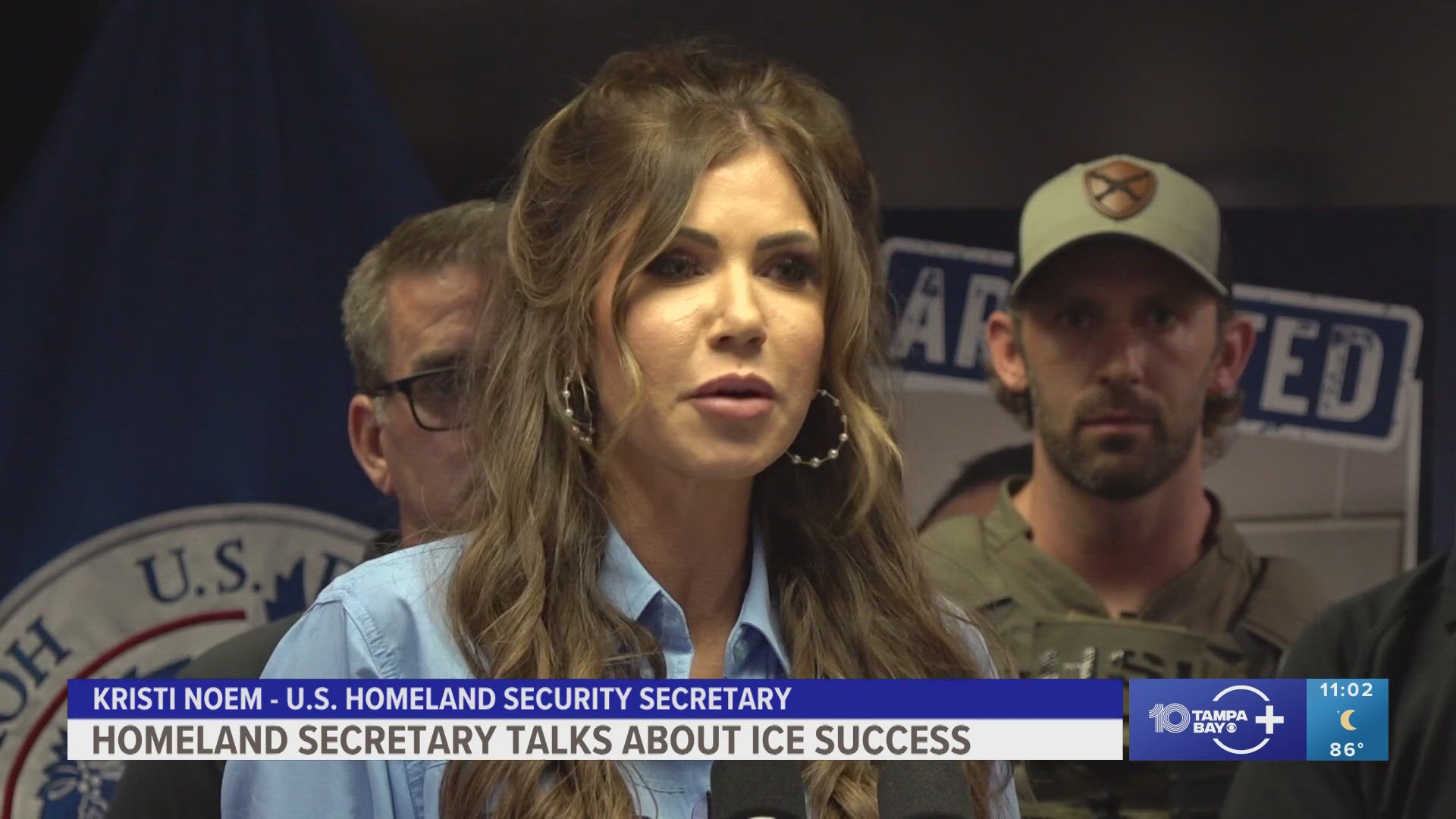 DHS Secretary Kristi Noem speaks about ICE operations during Florida ...