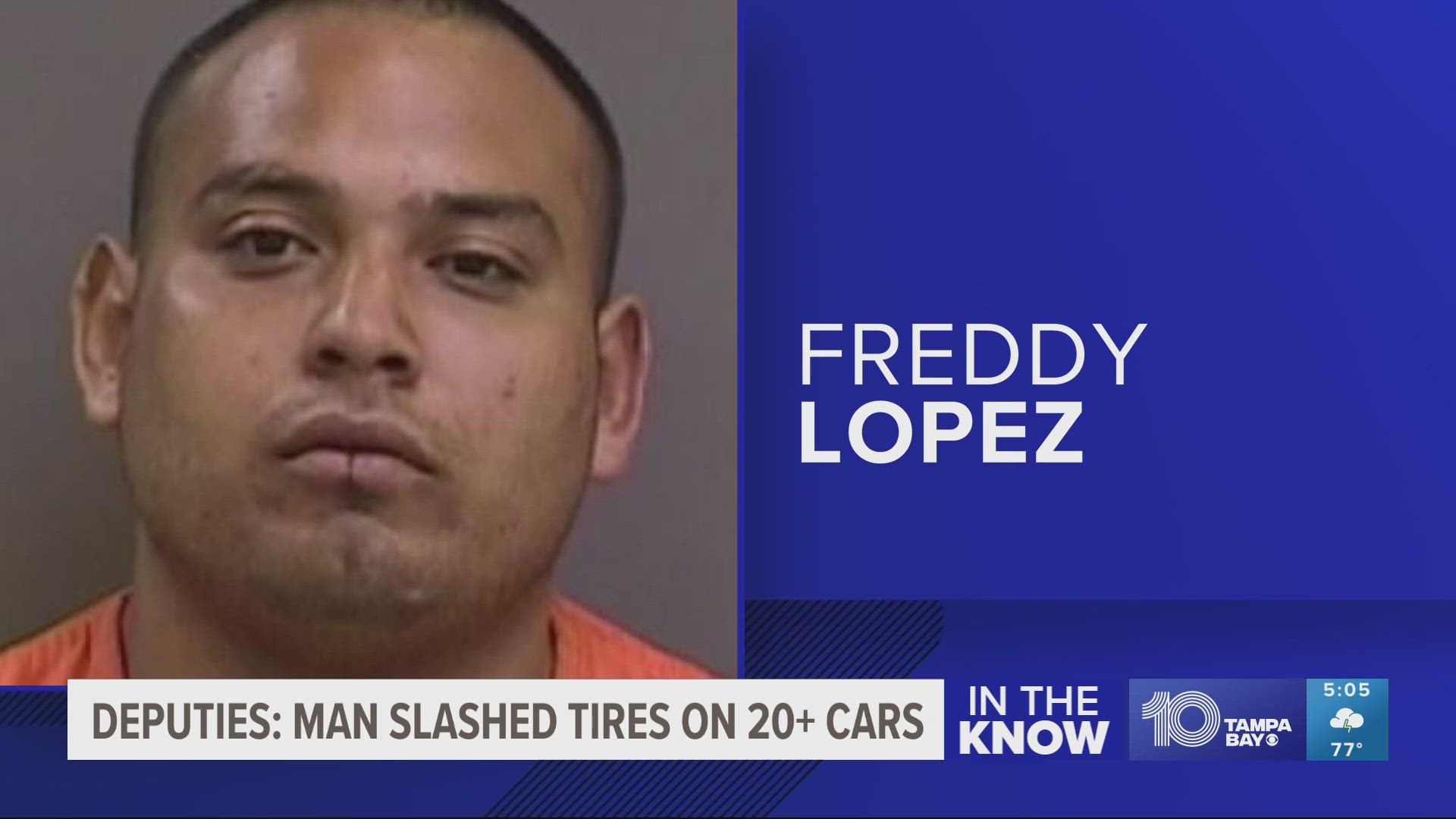 Man arrested for slashing tires on more than 20 cars in Tampa | wtsp.com