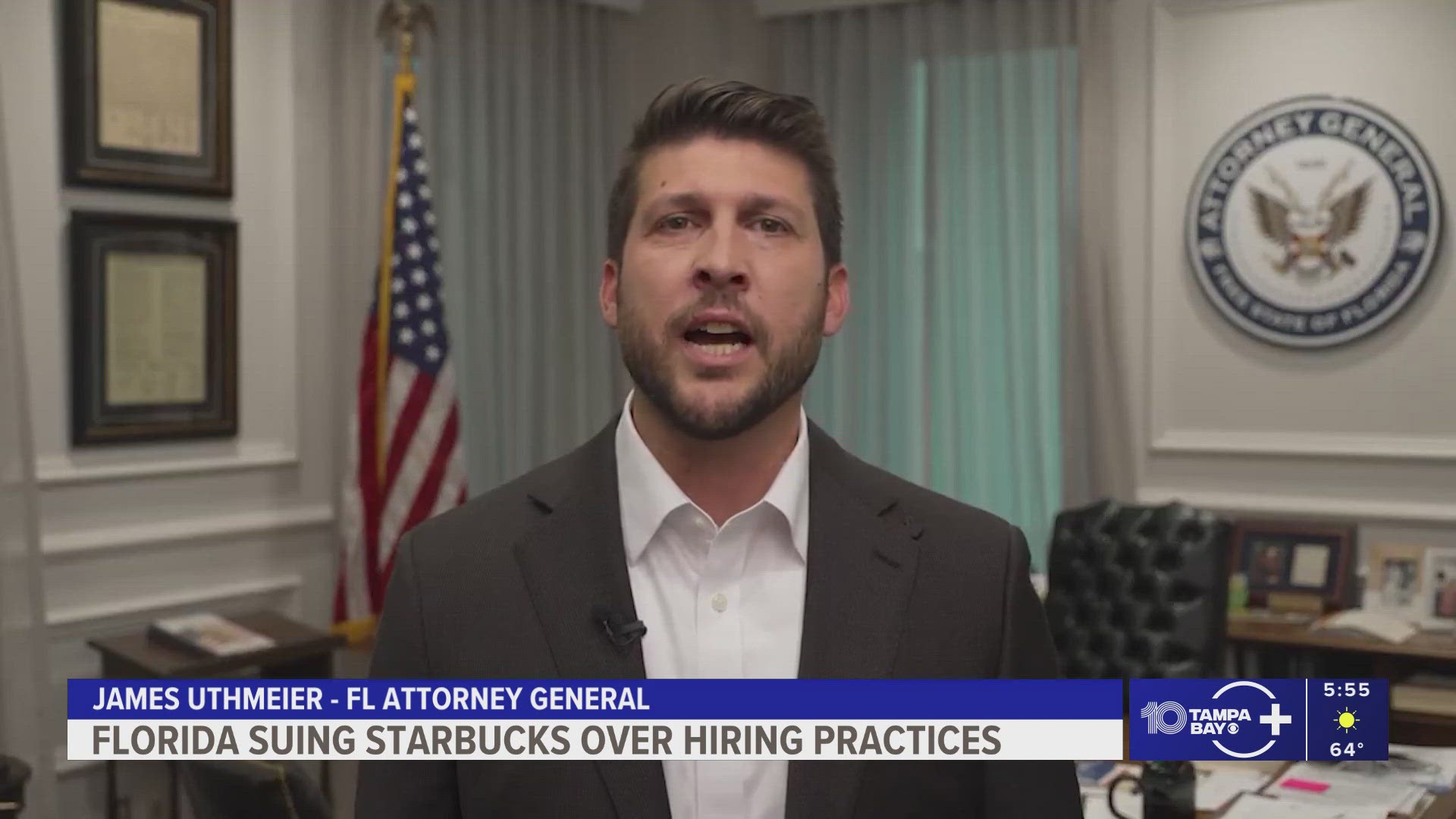 Florida attorney general sues Starbucks over race-based hiring claims | wtsp.com