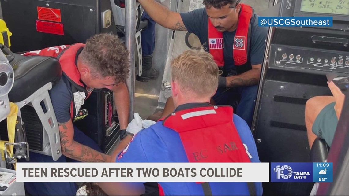Teen boy injured in boat crash near St. Pete rescued by Coast Guard ...