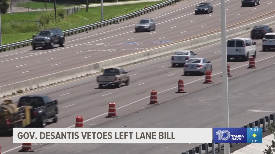 DeSantis vetoes law that would've prohibited driving in the left lane | wtsp.com