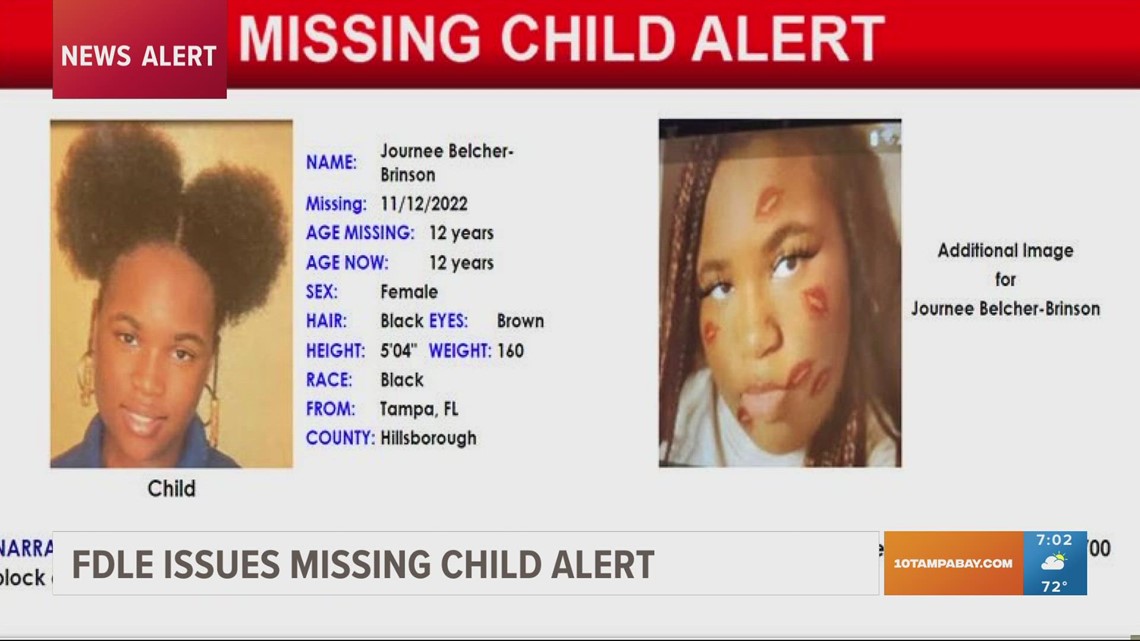 Missing Child Alert issued for 12-year-old last seen in Tampa | wtsp.com