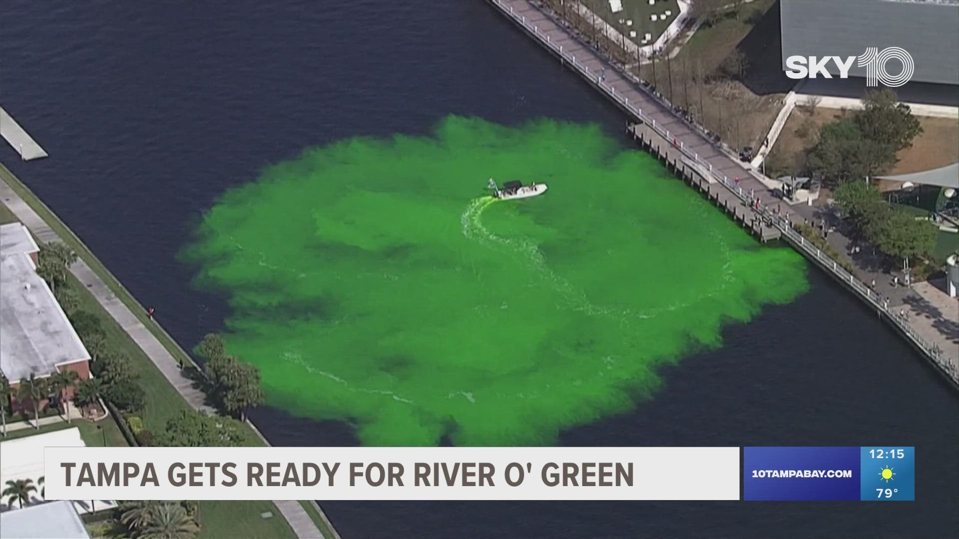 Downtown Tampa gets ready to turn Hillsborough River green for River O ...