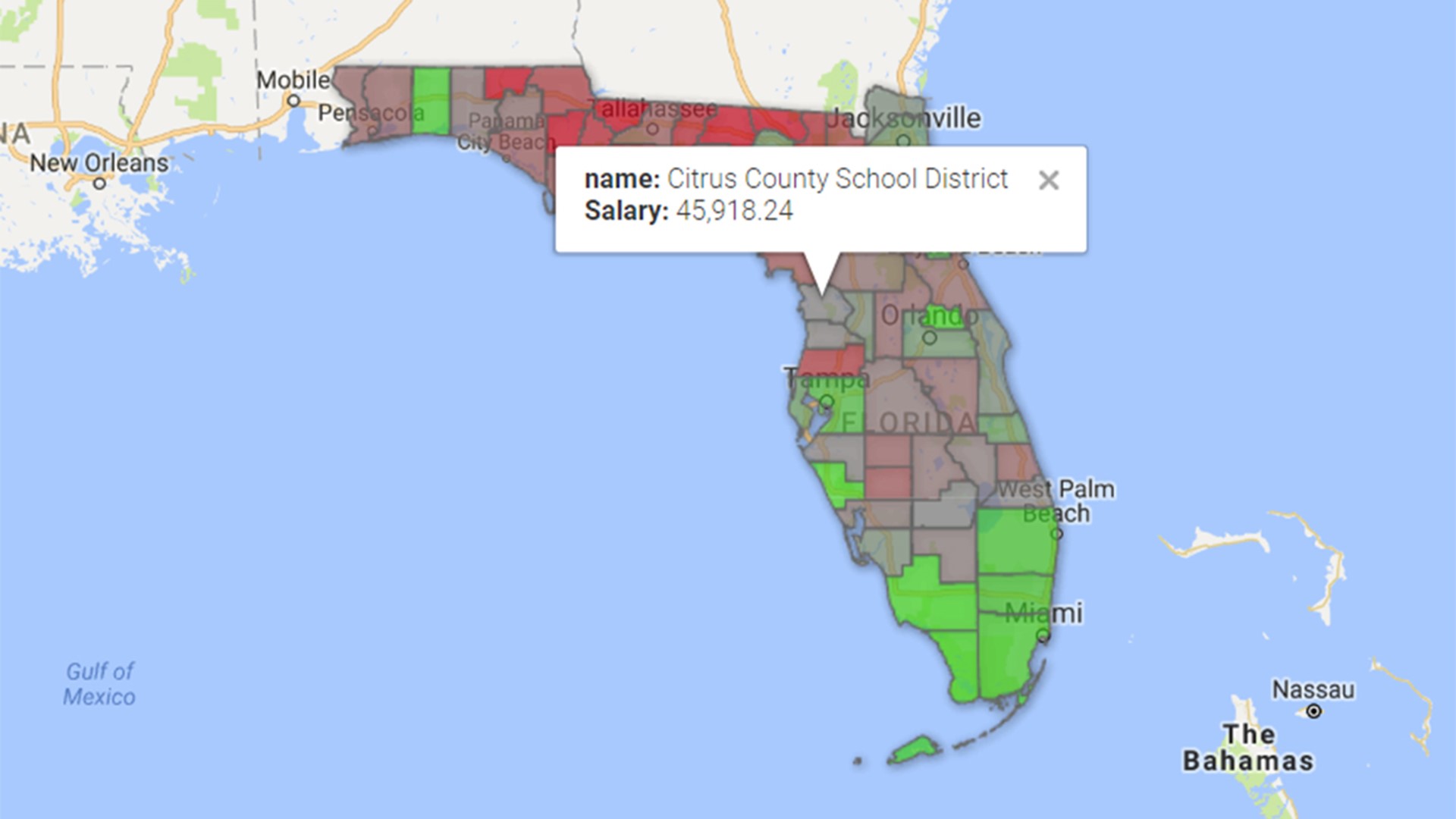 INTERACTIVE MAP: Average Florida teacher salaries by county | wtsp.com