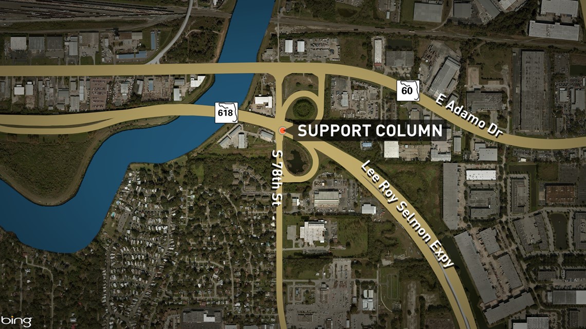 Inspector: Selmon Expressway OK after SUV strikes support pillar | wtsp.com