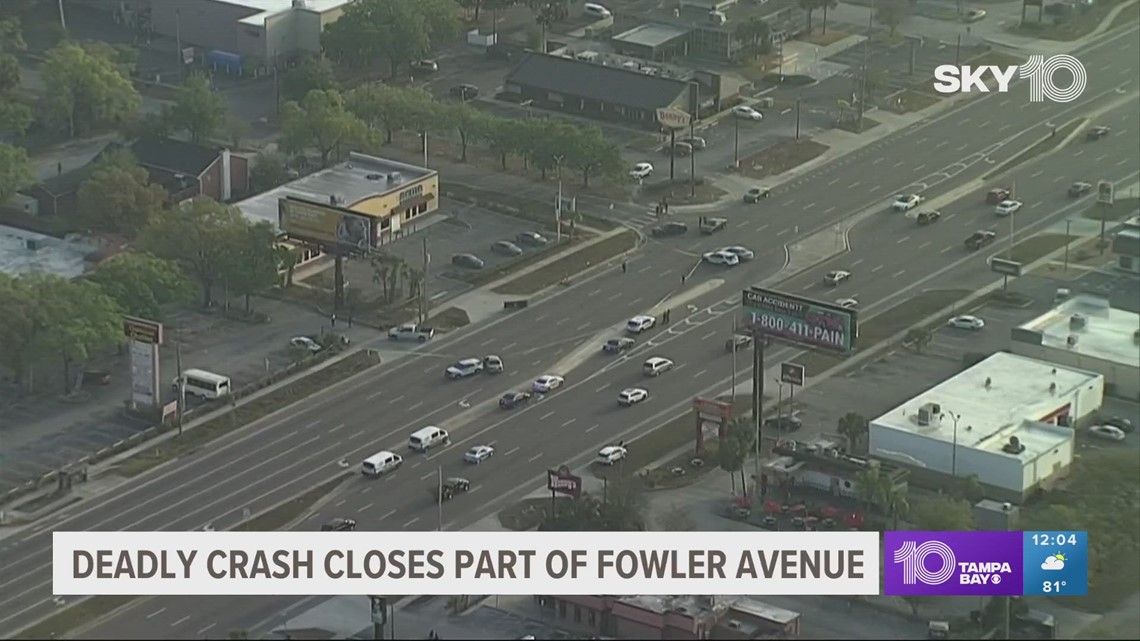 Deadly crash involving car, bike closes part of Fowler Avenue in Tampa ...