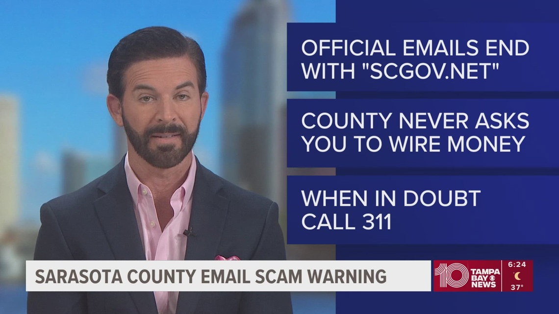 Sarasota County warns about email scam going around | wtsp.com