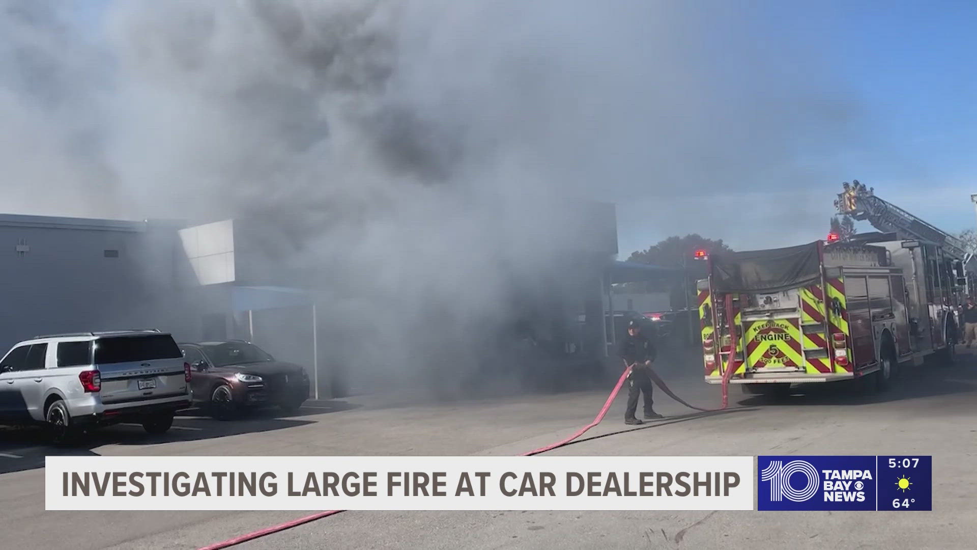 Fire at car dealership shuts down US-17 in Winter Haven | wtsp.com