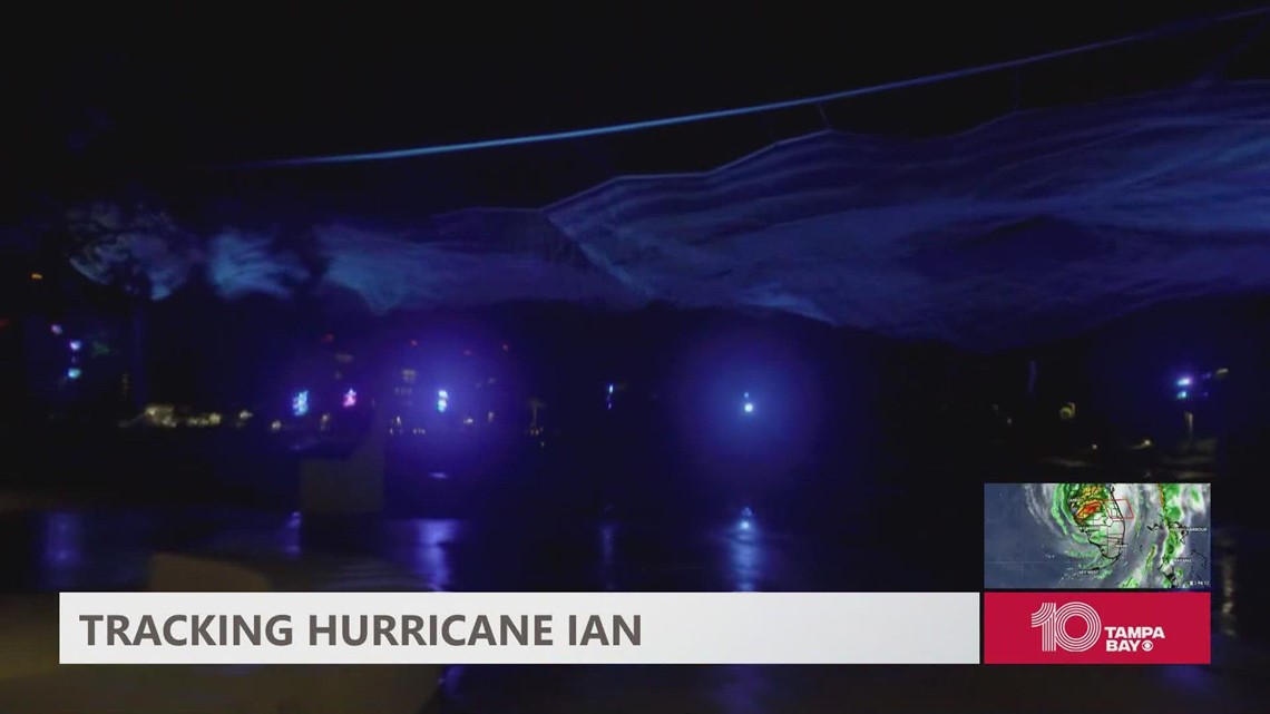 Bending Arc at St. Pete Pier dazzles viewers as Hurricane Ian moves ...