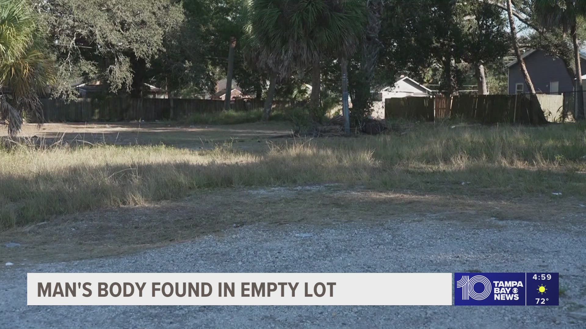 Man found dead in empty lot in Tampa; death investigation underway ...
