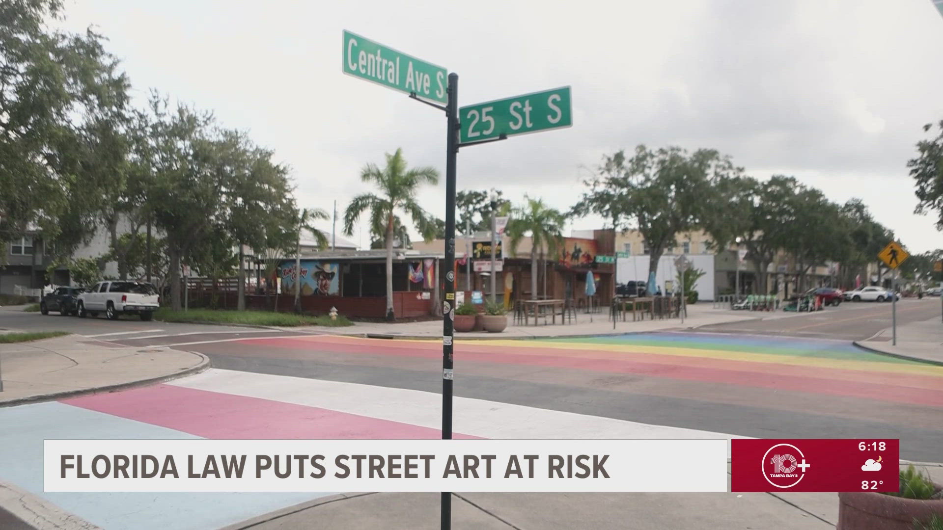 Florida law puts rainbow street art on crosswalks at risk | wtsp.com