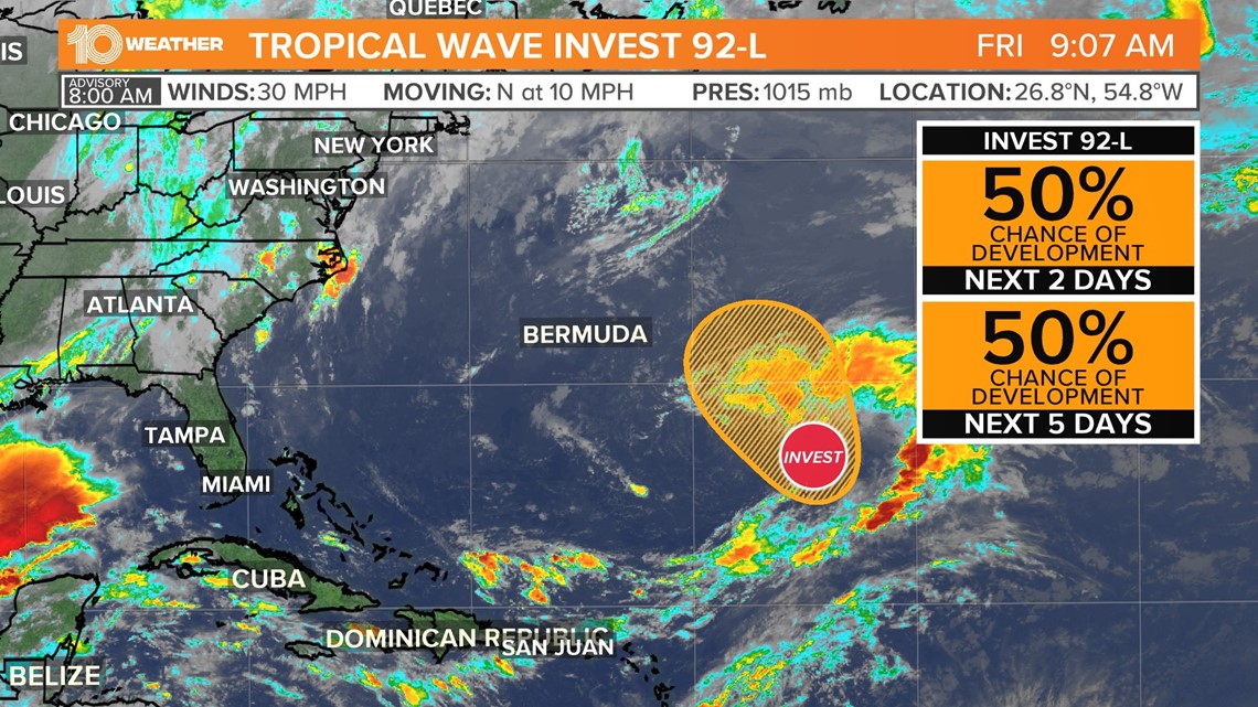 Invest 92L strengthens in the Atlantic | wtsp.com