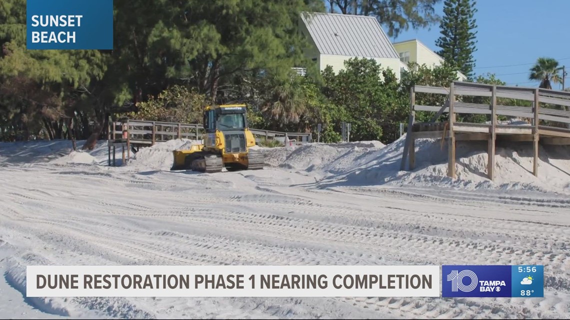 Dune restoration Phase 1 nearing completion at Sunset Beach | wtsp.com