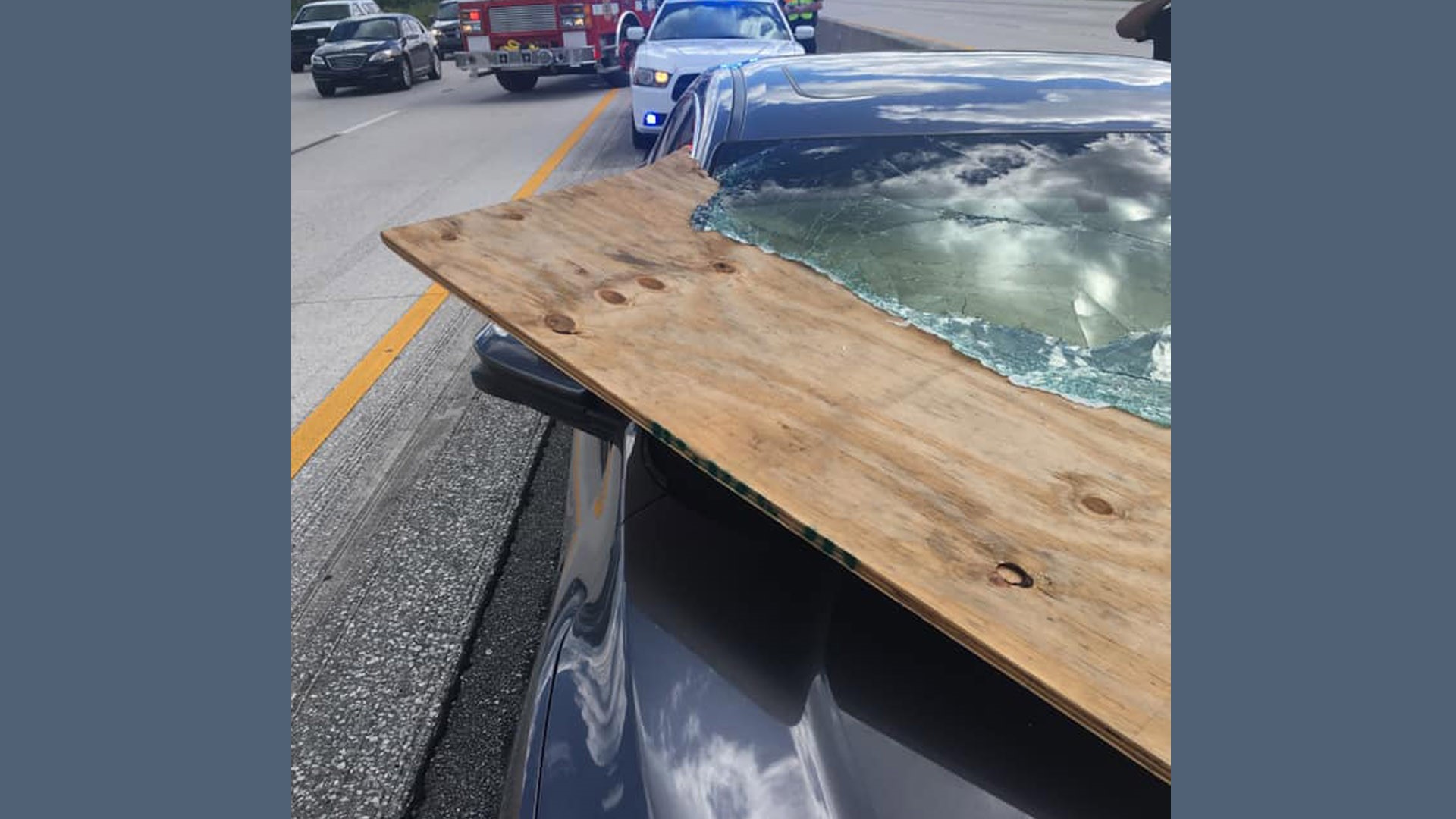 WOW! Florida driver OK after plywood flies through windshield | wtsp.com