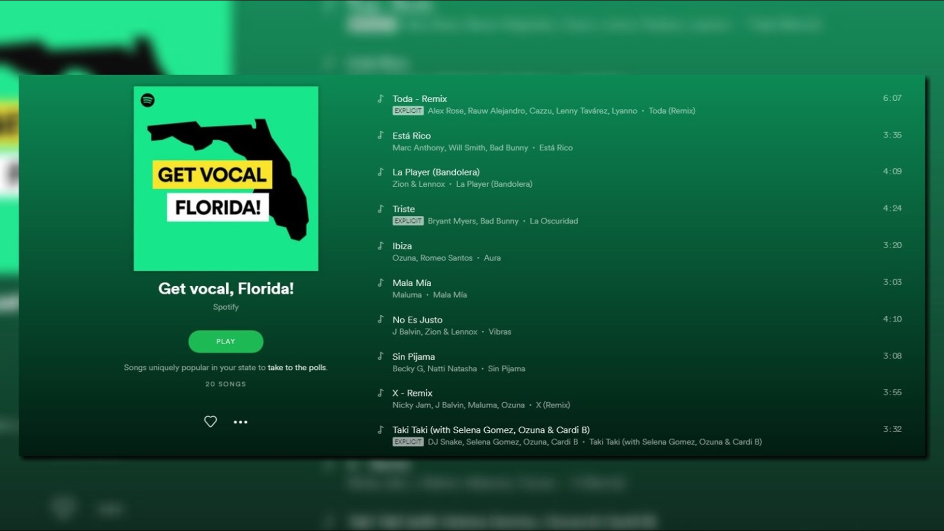 Spotify encourages listeners to vote by launching custom playlists for ...