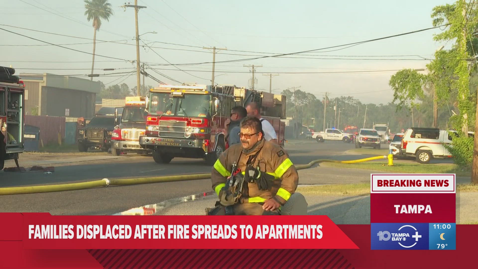 Tampa scrap yard fire damages nearby apartments | wtsp.com