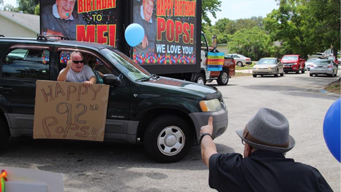 Family throws social distancing birthday parade for 92 year old | wtsp.com