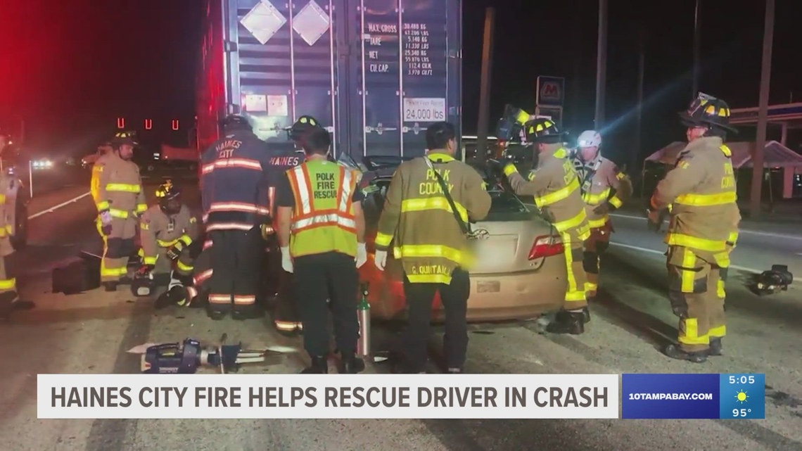 Haines City firefighters rescue driver trapped underneath semi-truck on ...