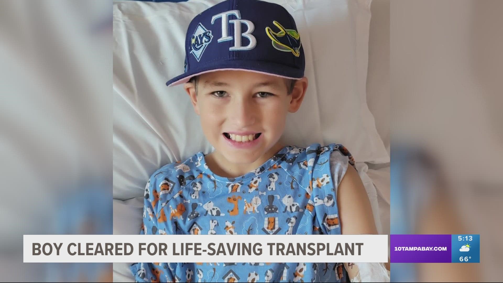 12-year-old boy ready for life-saving transplant after rare cancer ...