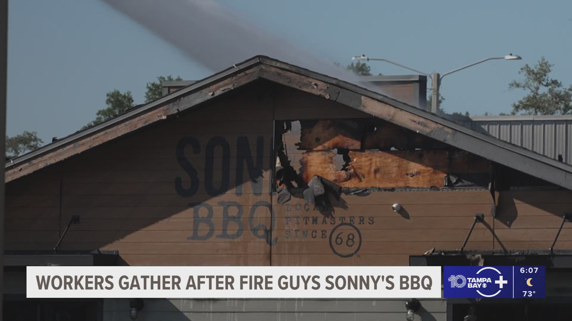 Crews battling fire at Sonny's BBQ in Bartow | wtsp.com