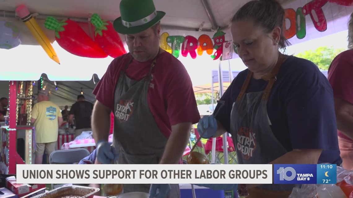 Teachers' union shows support for other labor unions | wtsp.com
