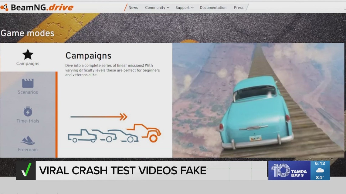 These viral truck test TikToks are fake | wtsp.com