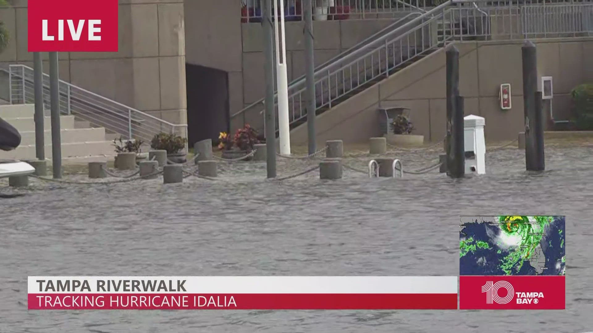 Tampa Riverwalk flooding from Hurricane Idalia | wtsp.com