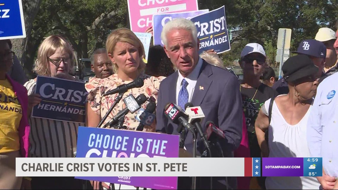'Your vote is your voice': Charlie Crist votes early in St. Pete ...