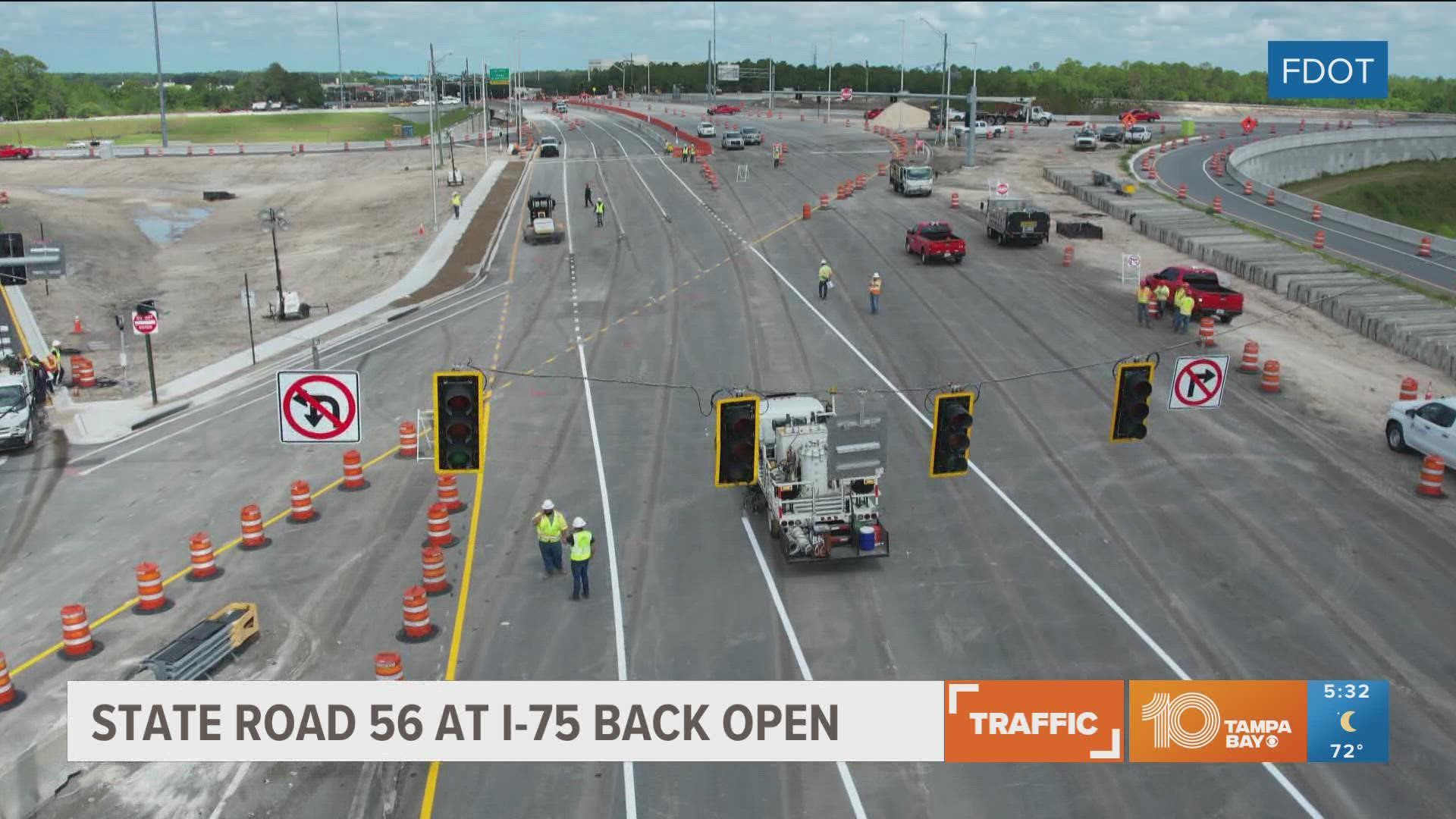 SR-56 reopens with new diverging diamond pattern | wtsp.com