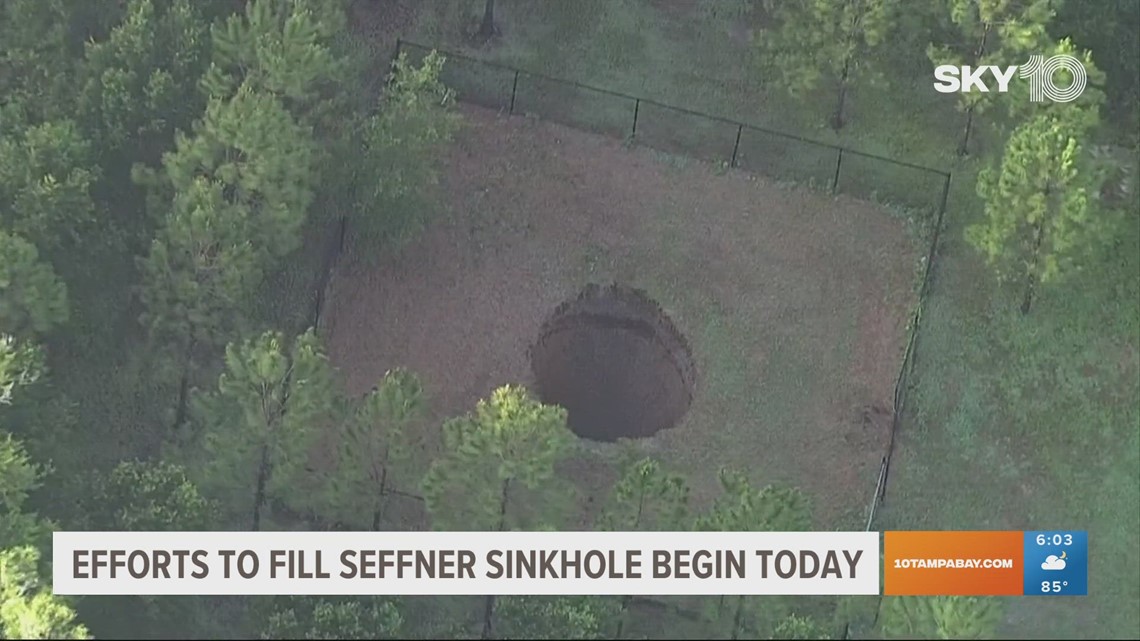 Efforts to fill Seffner sinkhole set to start Monday | wtsp.com