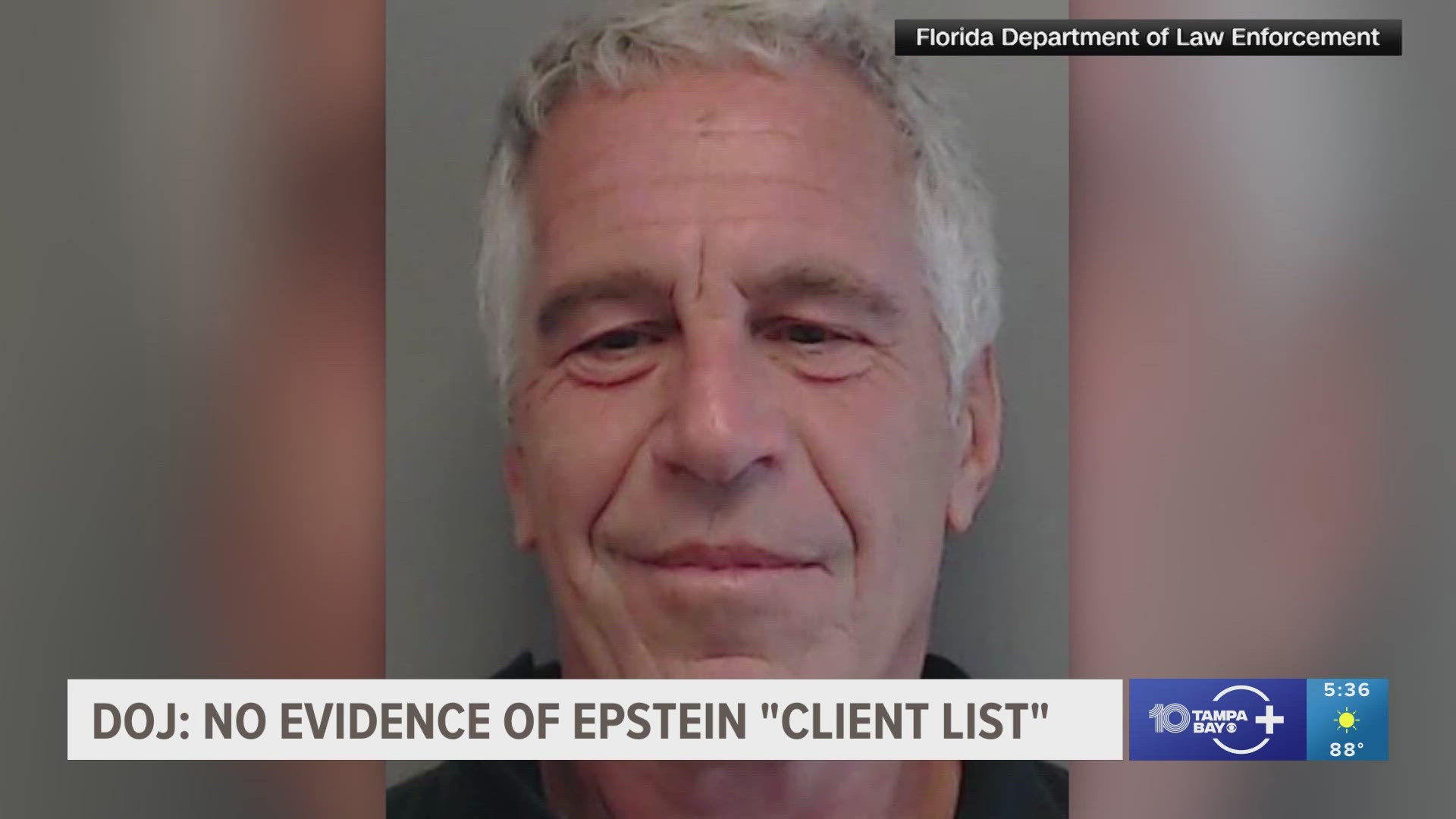 Jeffrey Epstein 'client list' doesn't exist, Trump Justice Department says | wtsp.com
