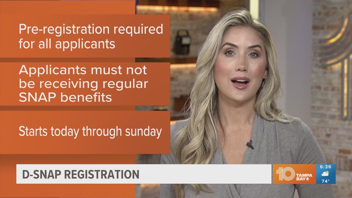 Pre-registration for disaster SNAP benefits begins Monday for counties ...