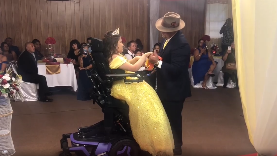 Teen with spina bifida stands, dances with dad at quinceañera | wtsp.com