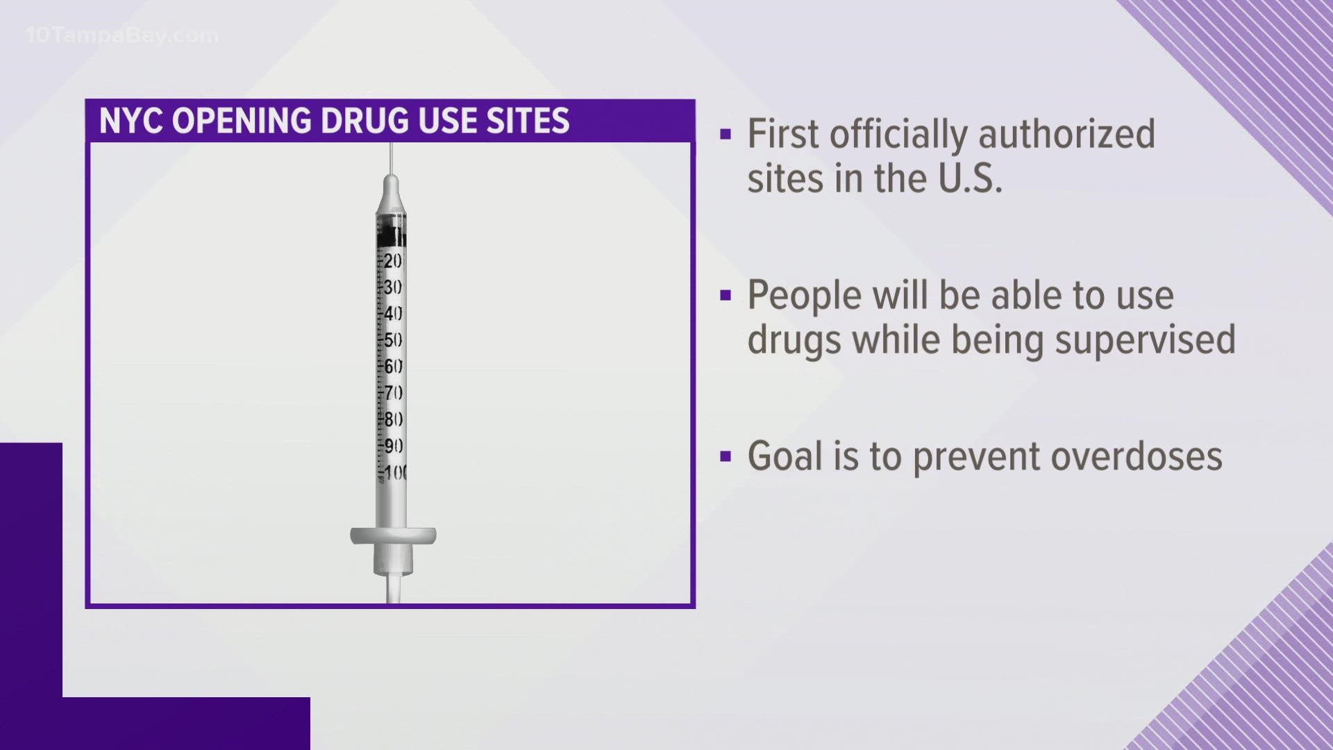 NYC OKs drug use safe sites to control overdoses | wtsp.com