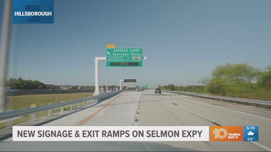 Selmon Expressway adds new signage, exit ramps to help ease traffic ...