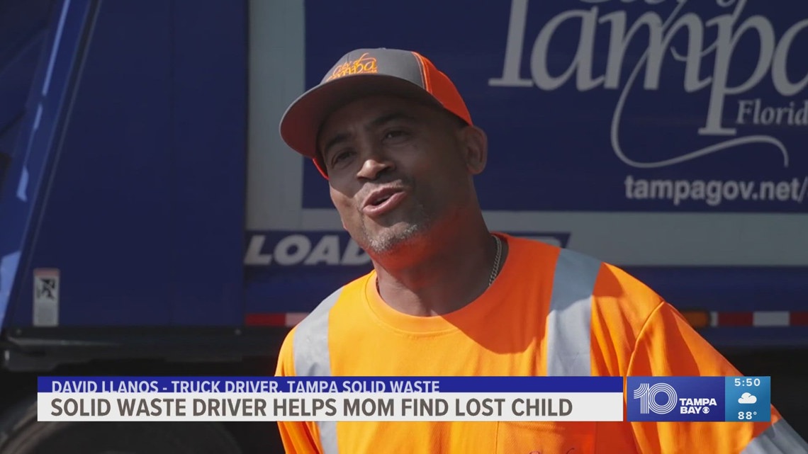 Tampa solid waste driver helps mother find lost child | wtsp.com