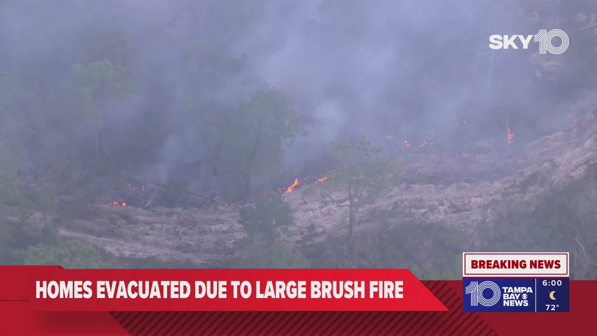 Large brush fire in Highlands County prompts evacuations in the area ...