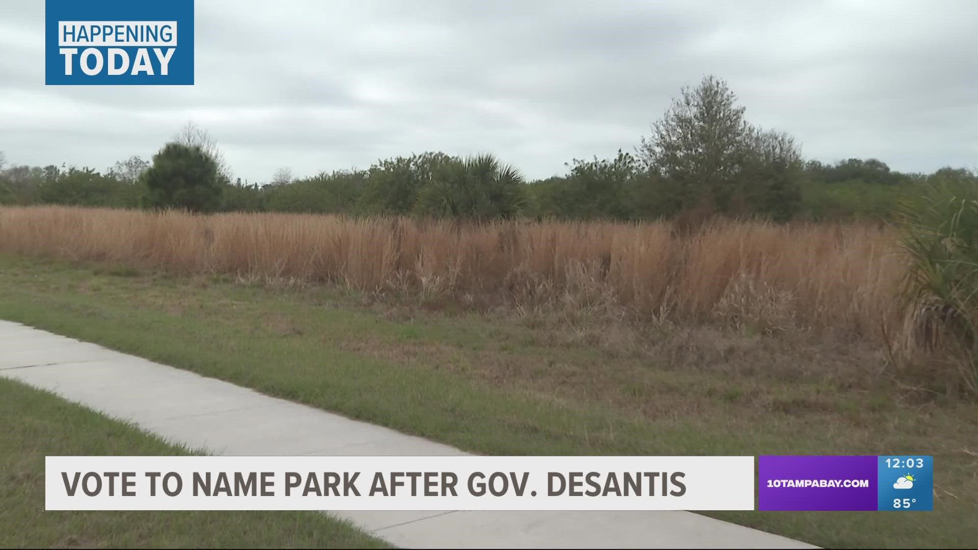 Manatee County commissioners set to vote to name park after Gov ...