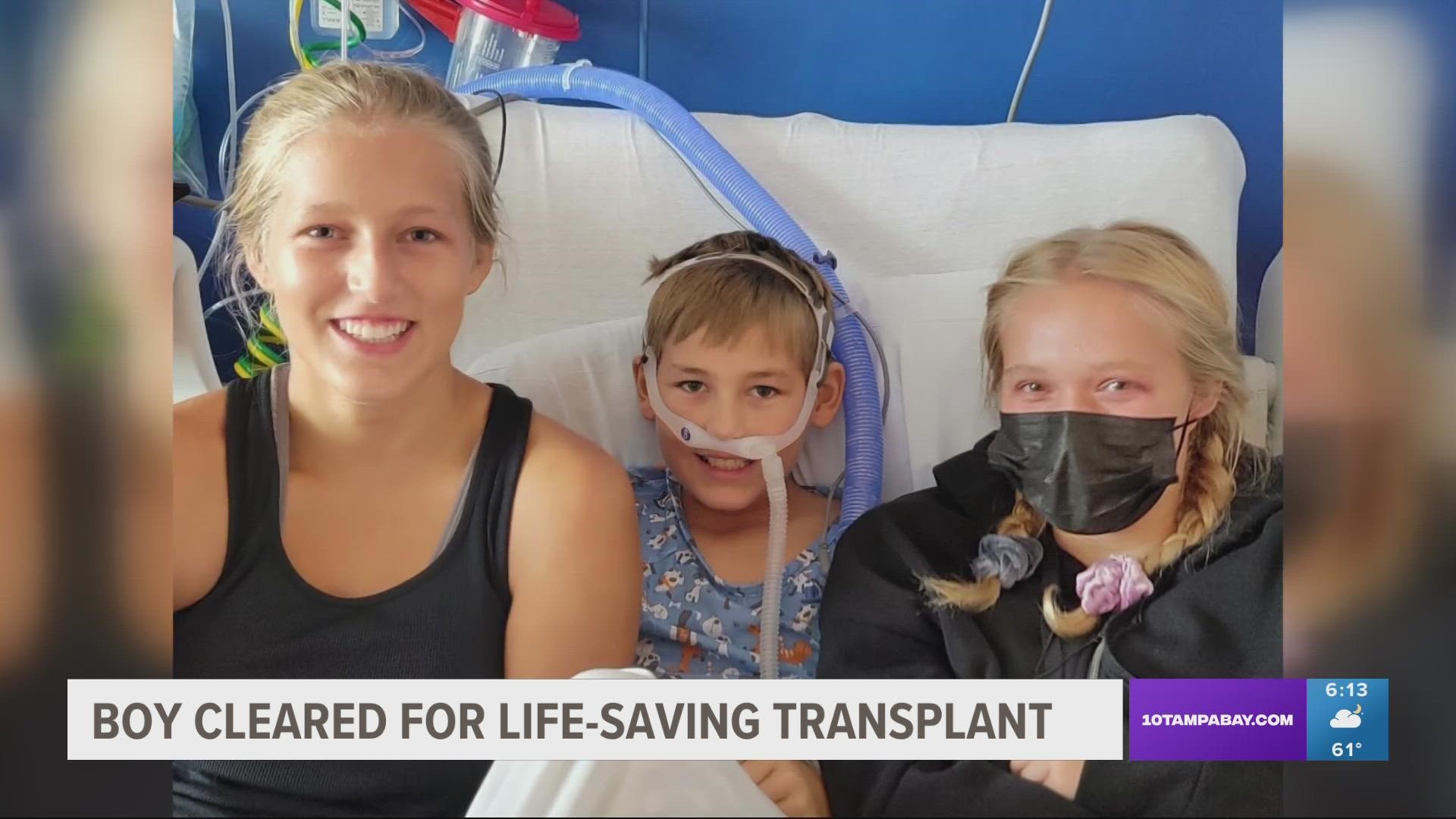 Florida boy ready for transplant after battling rare cancer | wtsp.com