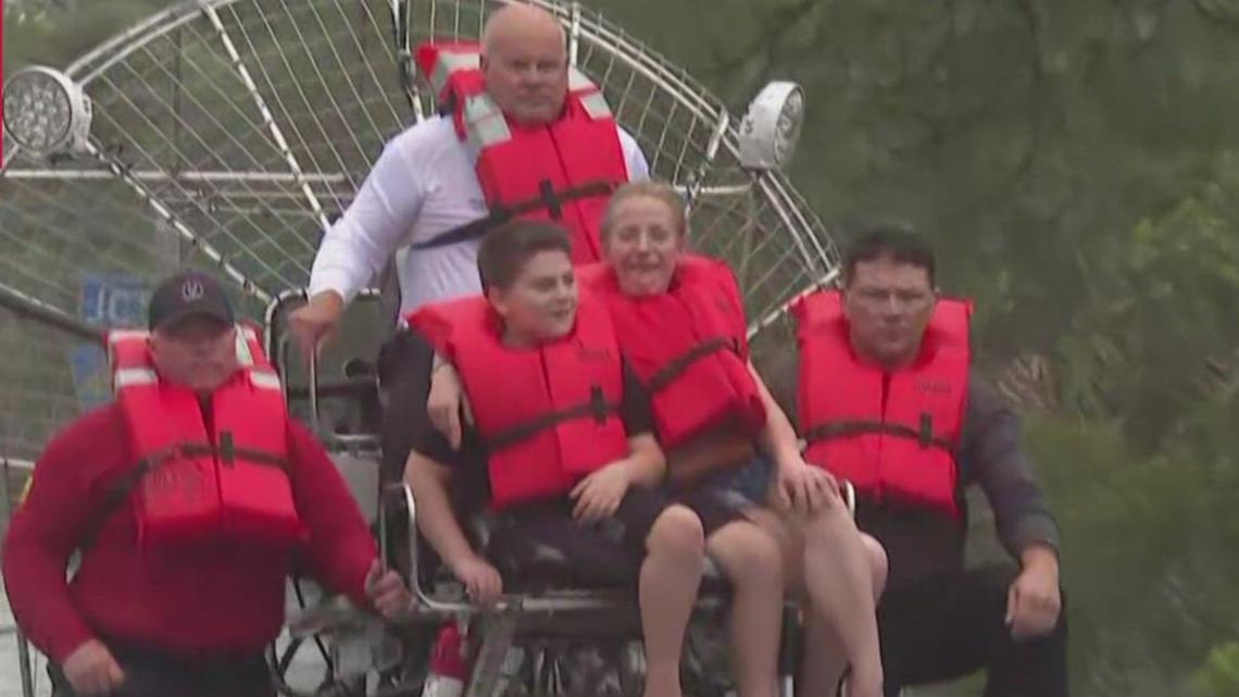 Hernando County crews rescue family trapped by storm surge floods ...