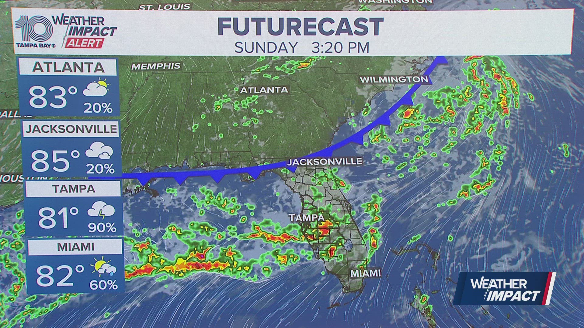 Meteorologists track showers and storms in the area, plus Tropical Storm Fernand | wtsp.com