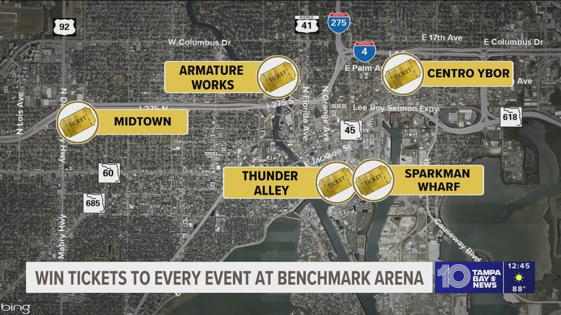 Be on the lookout for custom-designed benches to win tickets to events ...