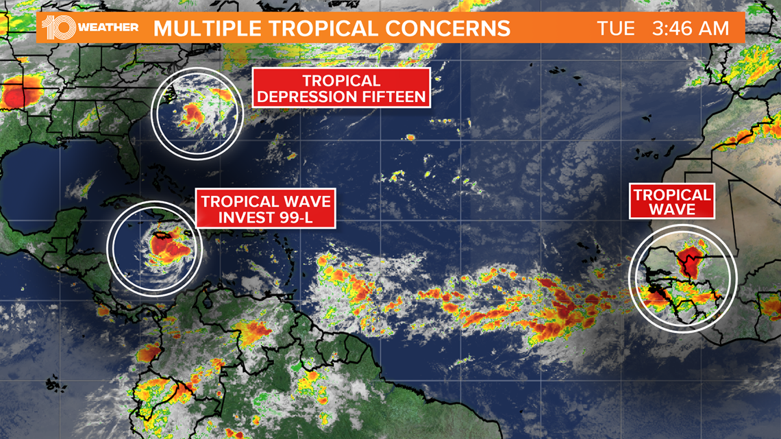 Tracking 3 areas in the tropics: Depressions likely, possibly Tropical ...
