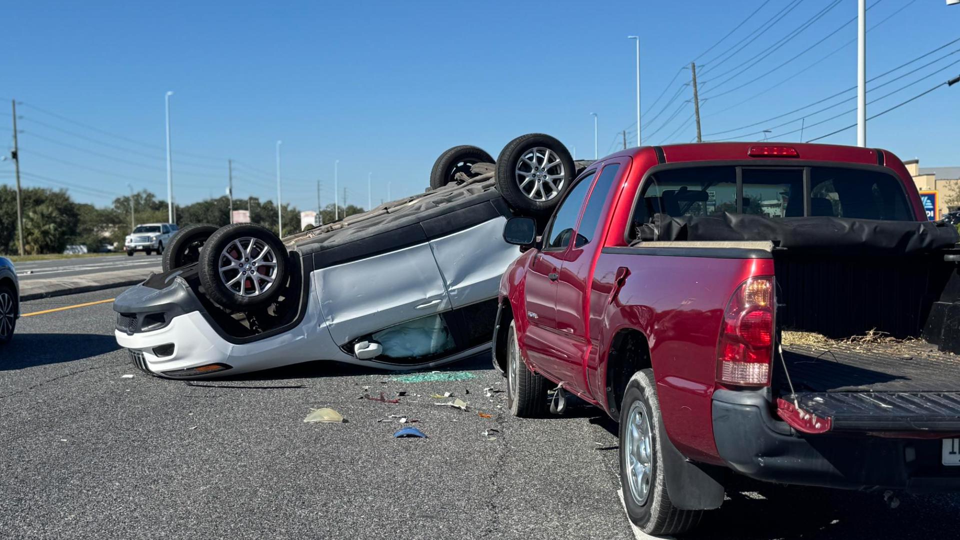Rollover crash shuts down part of Cortez Boulevard in front of Aldi in ...