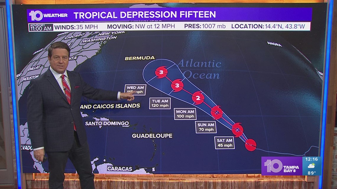 Tracking the Tropics: Tropical Depression 15 forms, likely to become ...
