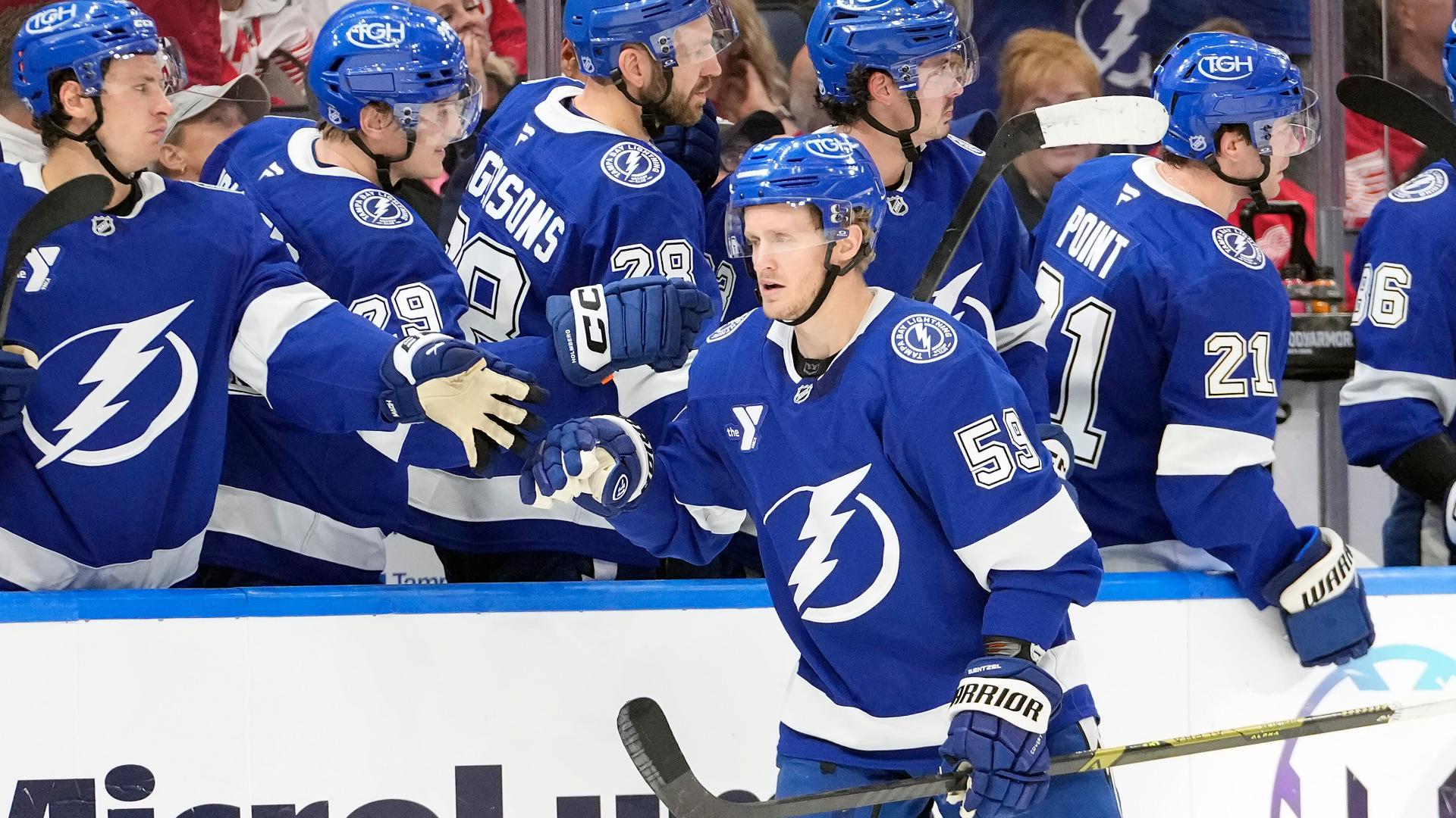 Guentzel, Goncalves each score twice in the Lightning's 4-1 win over ...