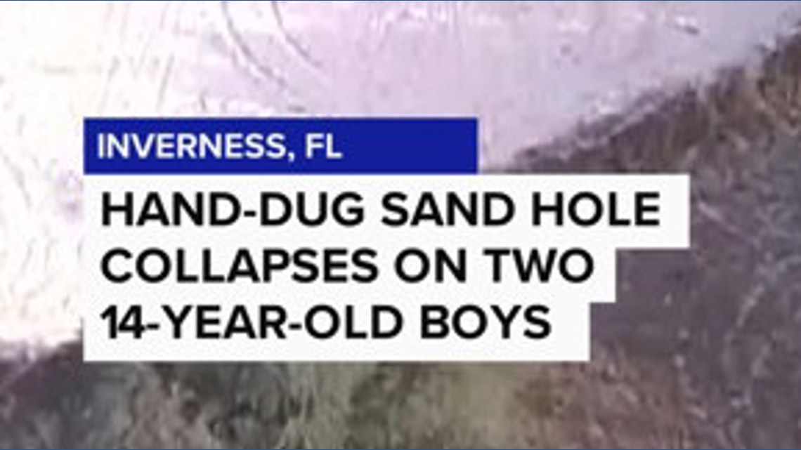 Sand hole collapses on 2 teen boys in Citrus County | wtsp.com