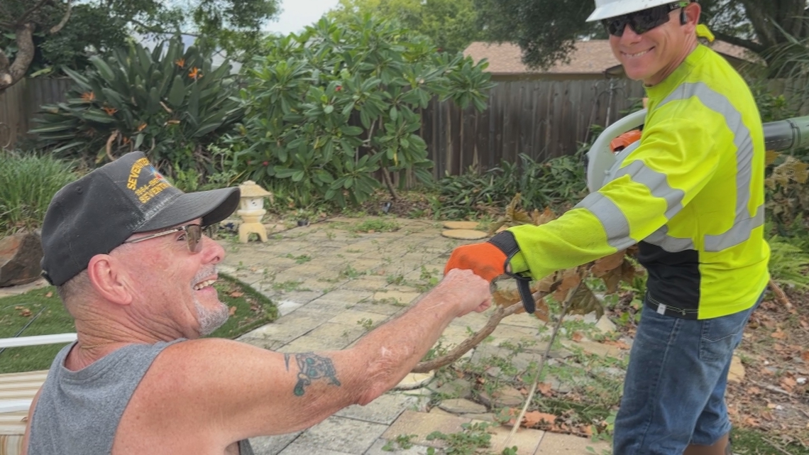 Debby debris cleared from veteran's yard after 10 Tampa Bay story ...